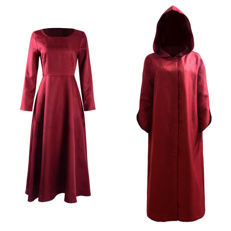 HandAA's The Tale Offred Halloween Cosplay Performance Costume Full Set ...