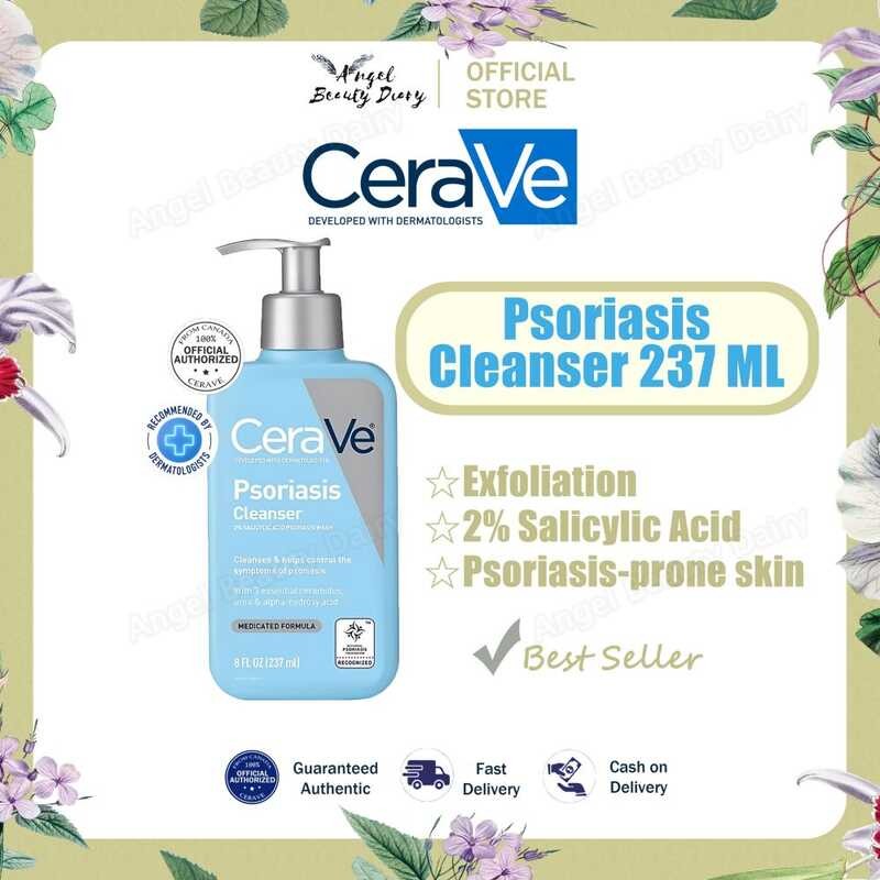 Cerave Cleanser Psoriasis Treatment|With Salicylic Dry Skin Itch Relief ...