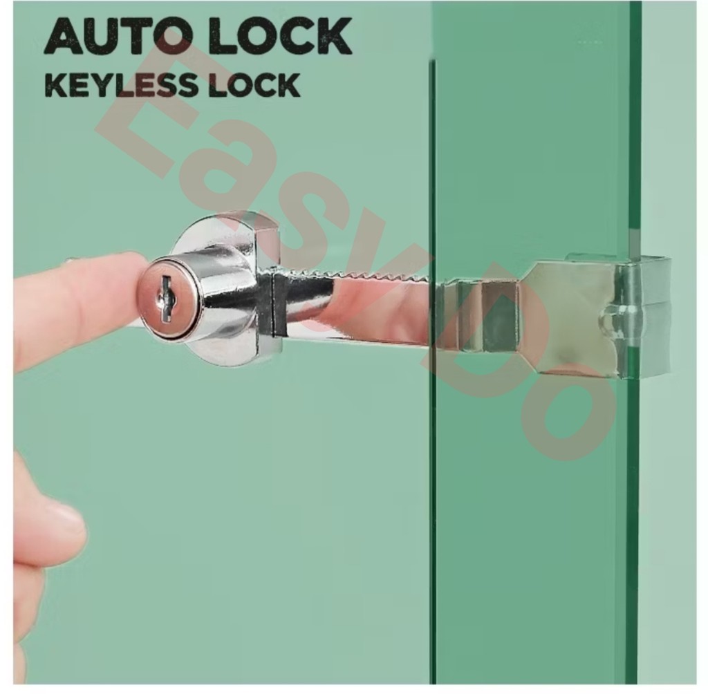 120MM Glass Cabinet Lock with Key Sliding Window Glass Door Lock ...