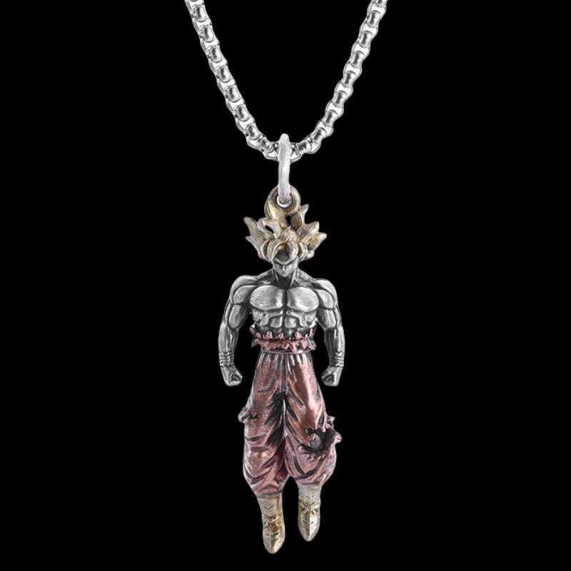 Super Saiyan Goku silver Necklace Anime Merchandise Dragon Ball Stylish ...