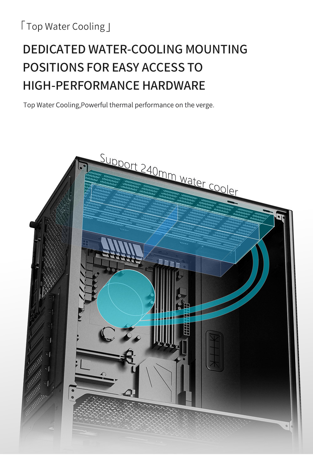 YGT V8101 Gaming PC Case With Screen Seaview Room Tempered Glass ATX/M ...