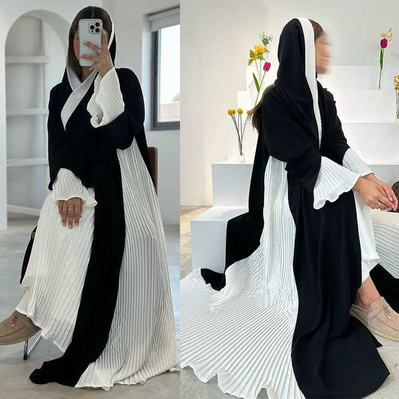 AA Ln112 Modest Turkish Muslim Clothing Pleated Dress Fashion Cardigan ...
