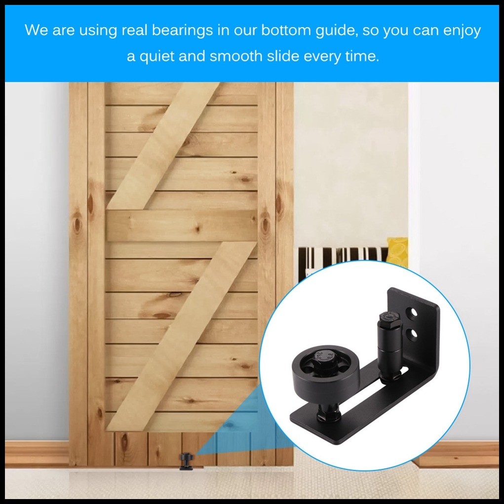 Adjustable 8 In 1 Sliding Barn Door Guide Stainless Floor Guide Roller ...