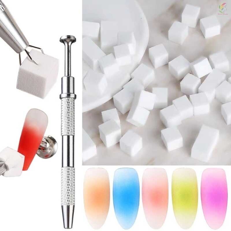 88D Gradient Sponge For Ombre Nail Polish Coloring Stamper Gripper Pen ...
