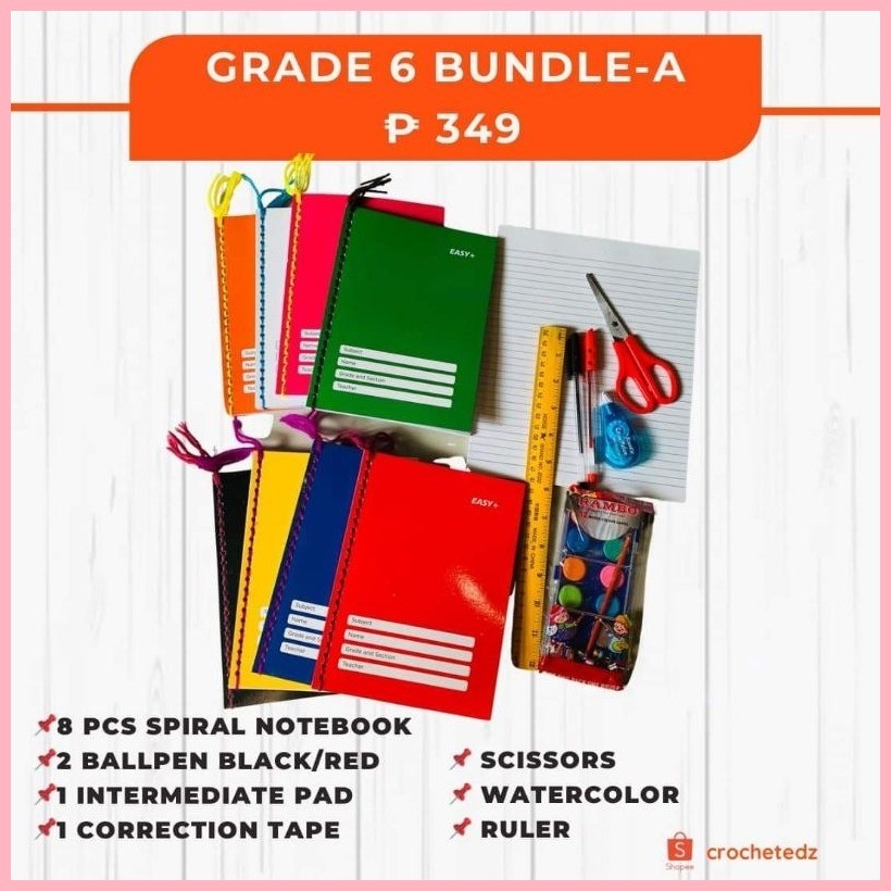 SCHOOL SUPPLIES BUNDLE SET GRADE 6,7,8,9,10 | Shopee Philippines