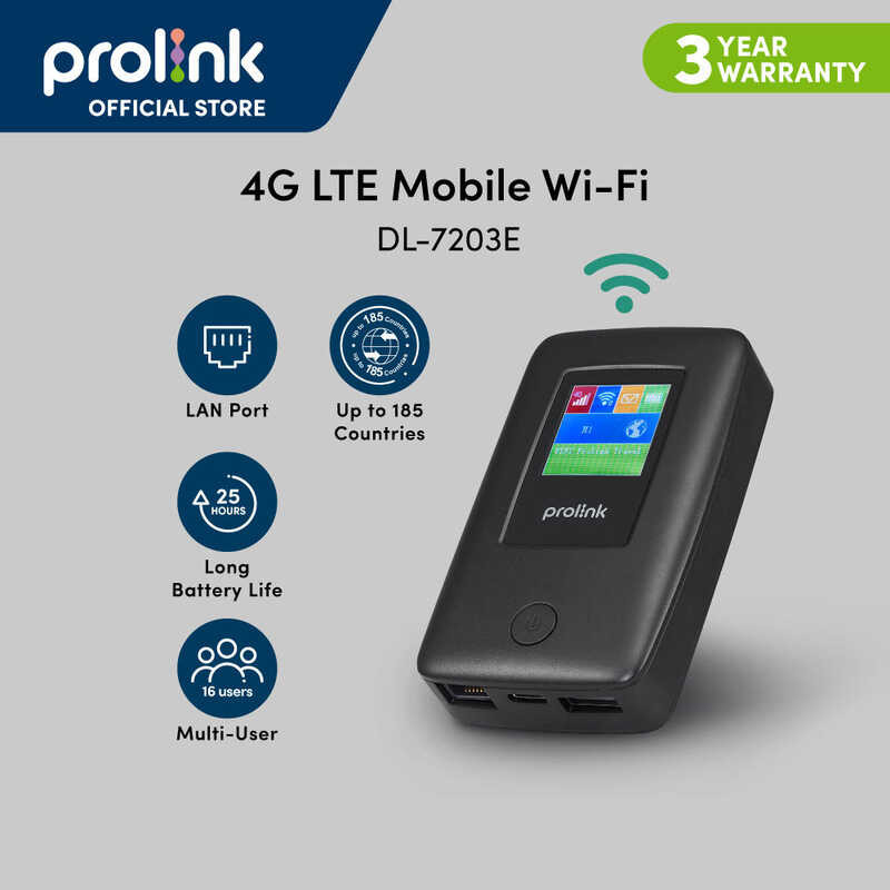 Prolink 4G LTE Pocket Wifi UP TO 300Mbps Openline Mobile Wi-Fi Hotspot ...