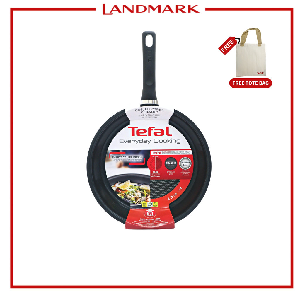 Tefal Everyday Cooking Non-stick Fry Pan 28cm with Free Item | Shopee ...