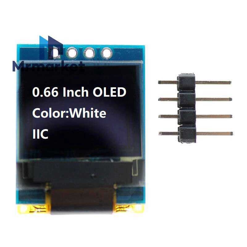 0.66inch 4-pin OLED display SSD1306 LCD screen IIC interface module ...