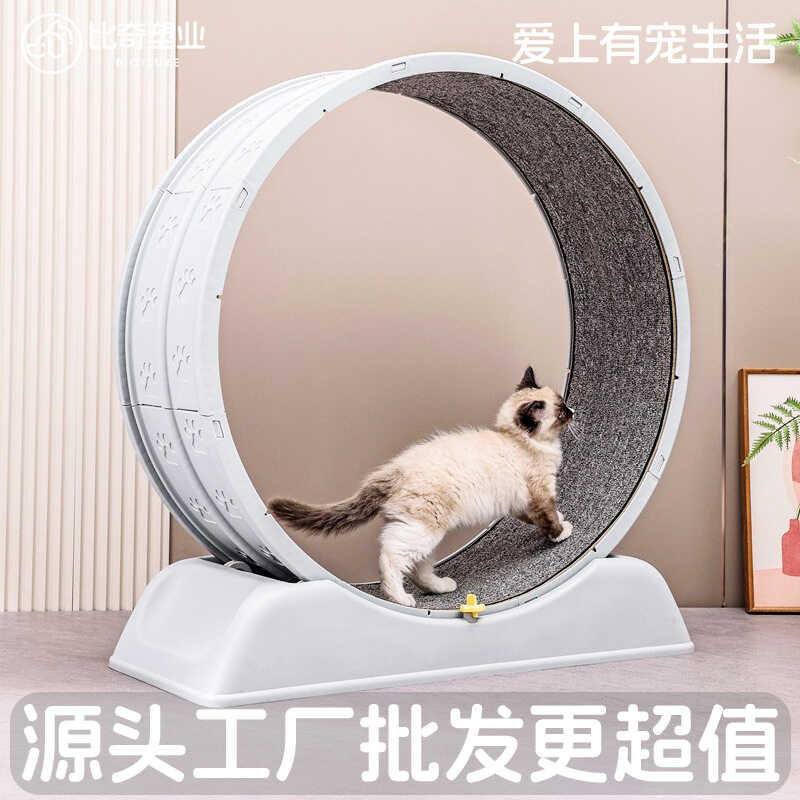 Cat Treadmill Silent Pet Exercise Wheel Anti-Pinch Large Cat Climbing ...