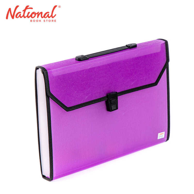 Seagull Expanding File Handle Long 12 Pockets Push Lock With Tab ...
