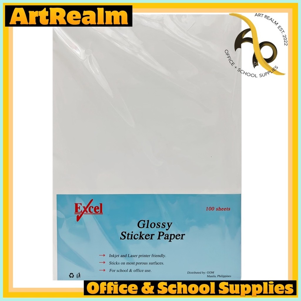Excel Sticker Paper [A4] [Matte|Glossy] [100 Sheets] | Shopee Philippines