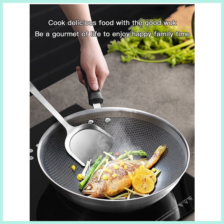 Wok cookware Wok non-stick set pot cover big sale makapal na kawali na ...