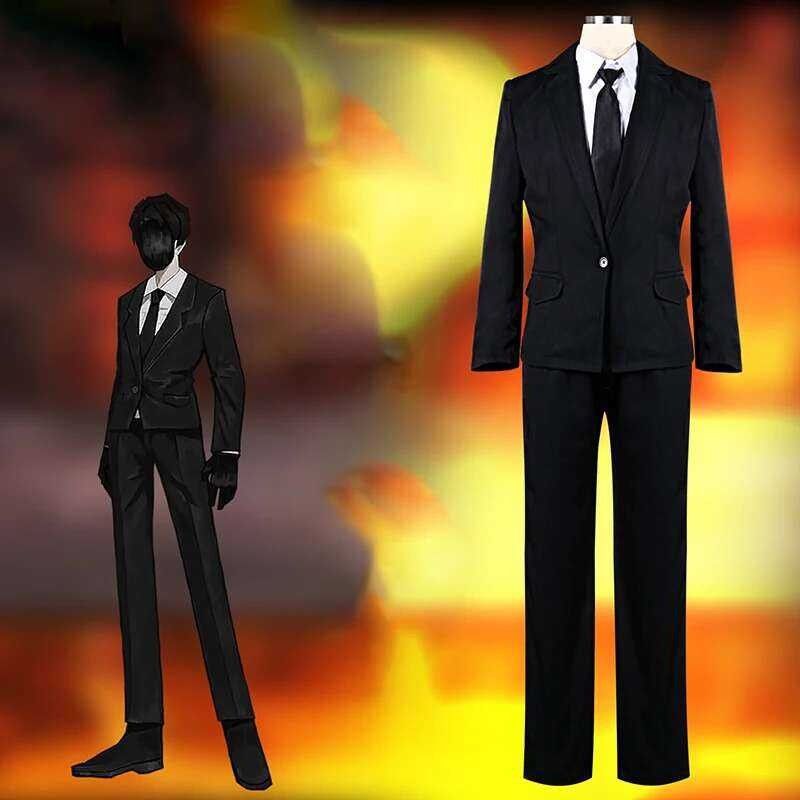 W Anime Game Library Of Ruina Warp Black Cosplay Cos Roland Uniform ...