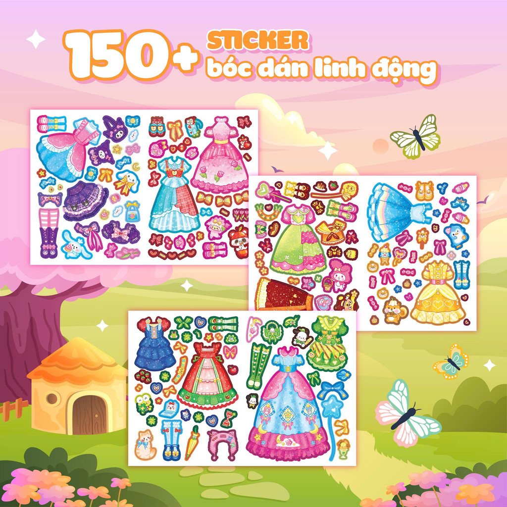 Princess Diary Book - Cartoon World (150+ stickers, beautiful ...