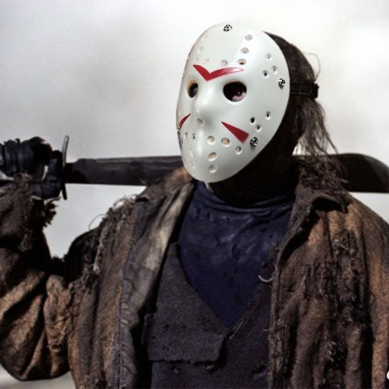 [cos Mask] Halloween Horror Full Face Jason Mask Funny Scary COS Makeup ...