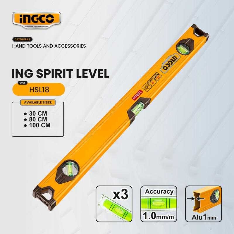 Ingco Spirit Level Hsl18 (Iht) 3 | Shopee Philippines