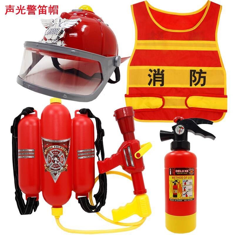 Children's Firefighter Simulation Equipment Pull-out Fire Extinguisher ...