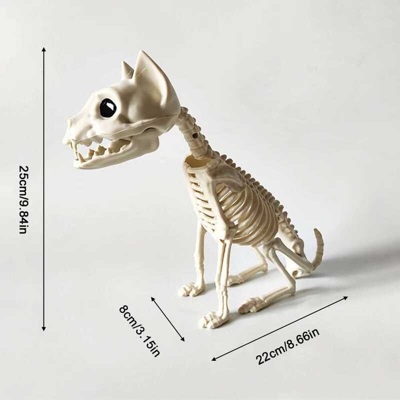 Fake Animal Model Halloween Decor Dog Bat Spider Scorpion Cat Skeleton ...