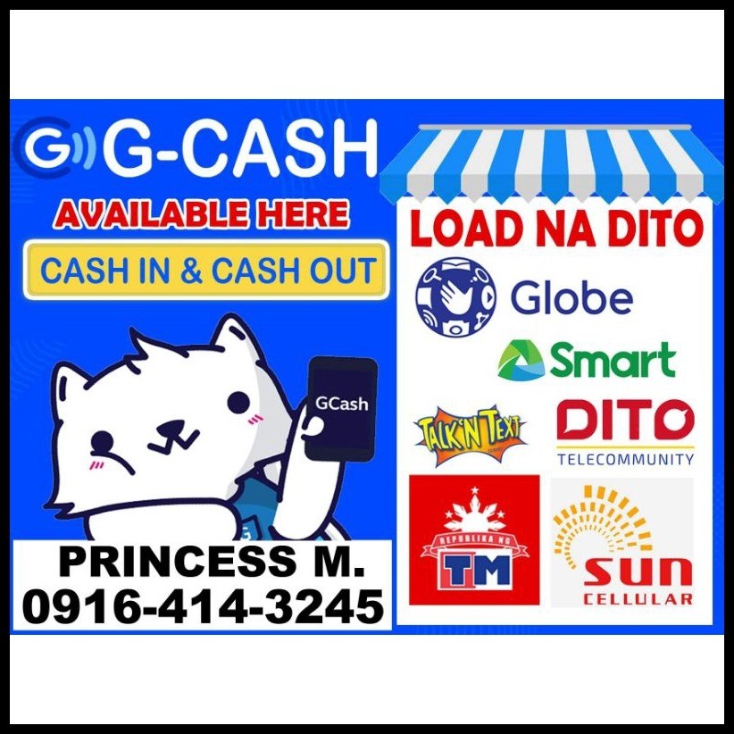 TARPAULIN Gcash Landscape with editable gcash number and name | Shopee ...