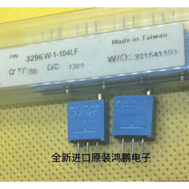 3296W-1--104LF 502 Multi-turn Fine Tuning Potentiometer, BOURNS Series ...