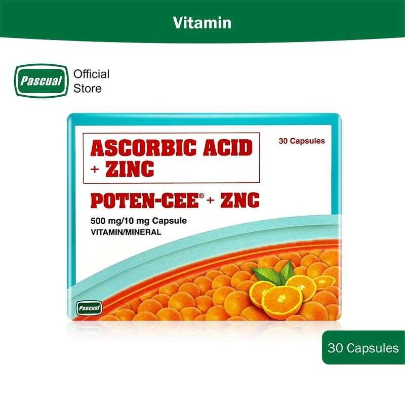Poten-Cee + ZNC Ascorbic Acid 500Mg Zinc 10Mg 30S Edible 2E3 | Shopee ...
