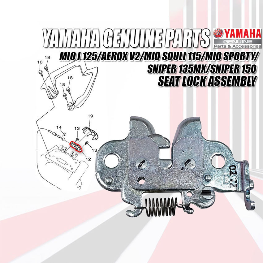Seat Lock Assy Mio i 125 Genuine Seat Lock Assy For Mio i 125/Nmax 155 ...
