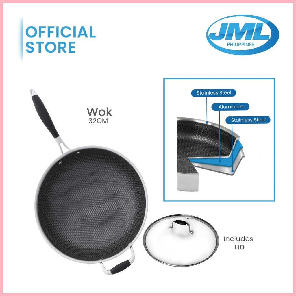 JML Grand Master Stainless Elite WOK 32CM | Shopee Philippines