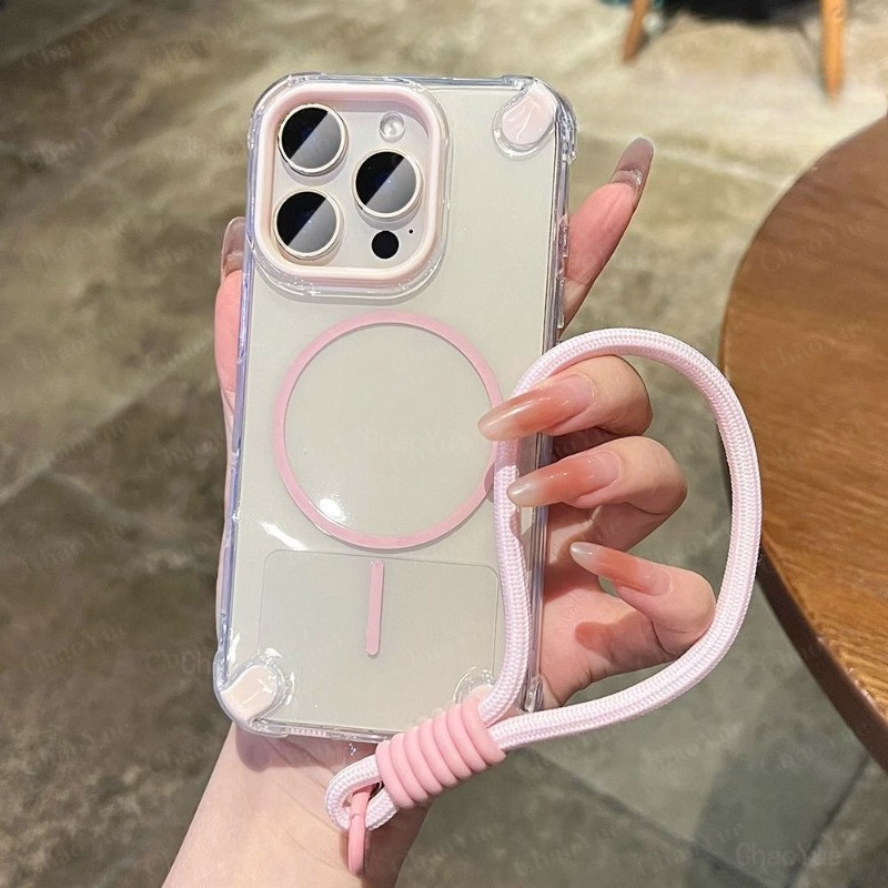 Luxury Clear Candy Color Shock-resistant Airbags Magnetic Wireless ...
