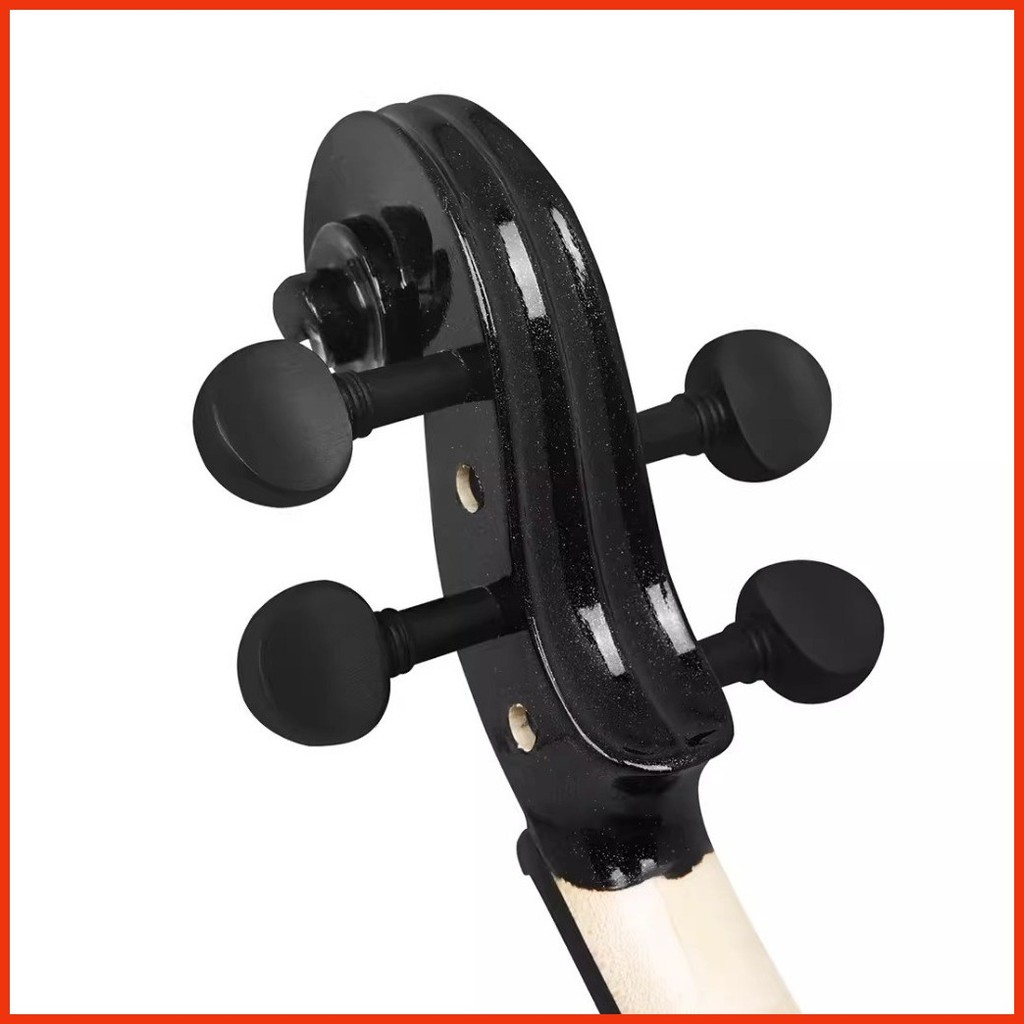BANSID MUSIC 4/4 Violin Set Black Violin Original Pure Wood White ...