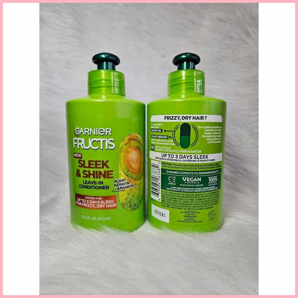 GARNIER Fructis Sleek & Shine Leave-in Conditioner 300 ML | Shopee ...