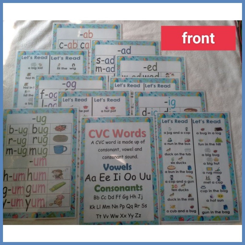 CVC Word laminated for kids | Shopee Philippines