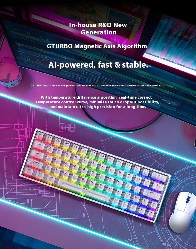 IROK ND63 Ultra Max Magnetic Switch Mechanical Keyboard 63 Key Layout ...