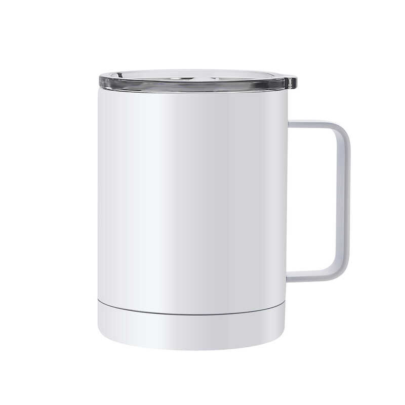 Tt 12Oz Sublimation Blank Coffee Mug Car Handle Travel Drinking Double ...