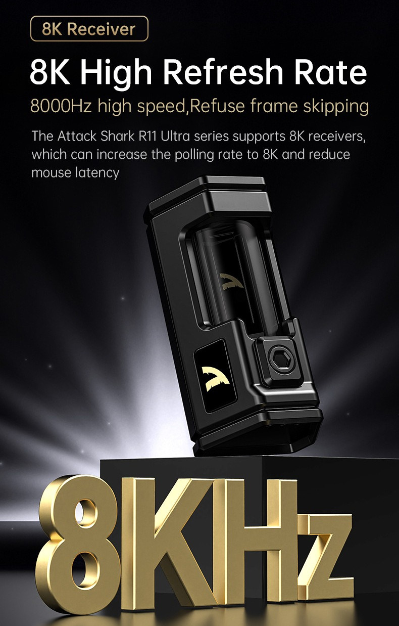 Attack Shark R11 Ultra Esports Mouse Carbon Fiber Wireless 3mode Nordic ...