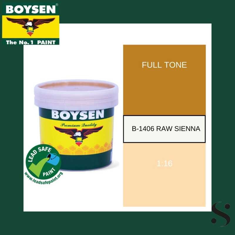 Boysen Latex Color Raw Sienna B1406 1/4L (Exterior Paint Water Based ...