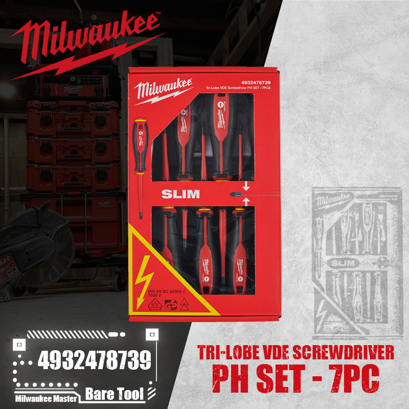 Milwaukee 4932478739 Tri-Lobe VDE Screwdriver PH SET - 7PC Hand Tools | Shopee Philippines