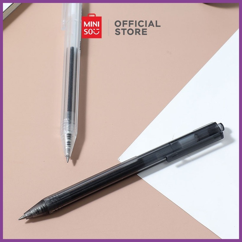 MINISO Hexagonal White Barrel Sign Pen Black | Shopee Philippines