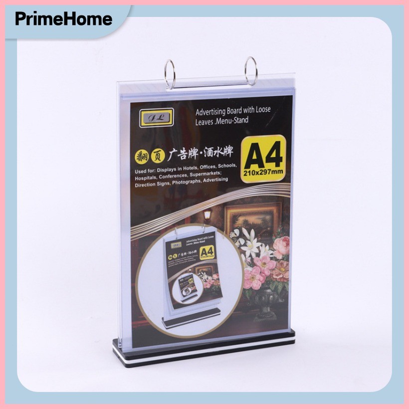 A4 Menu Holder Acrylic Menu Display Stand Flip Menu Holder Restaurant ...