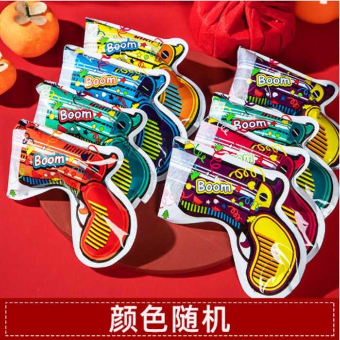 Handheld Small Firecracker Automatic Inflatable Gun New Year Party Cool ...
