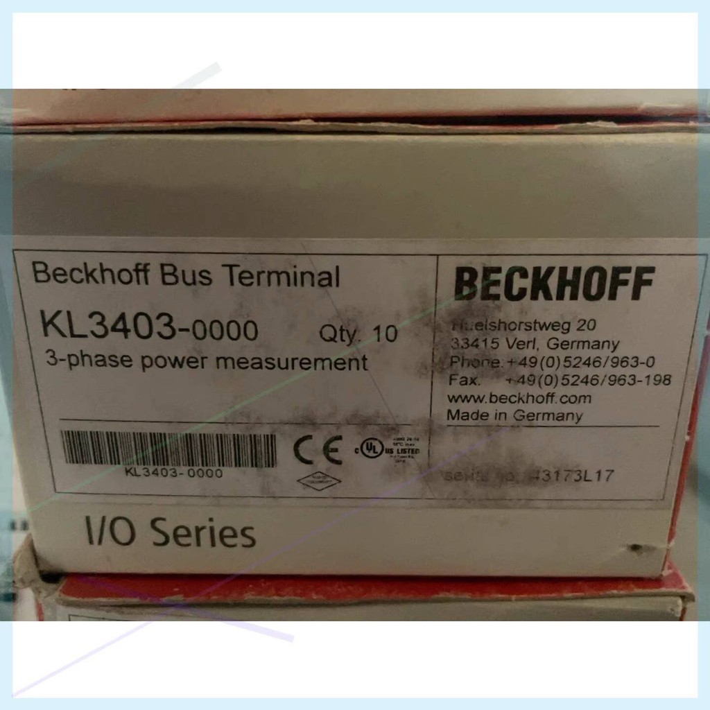 Beckhoff KL3403-0000 three-phase power measurement module, original ...