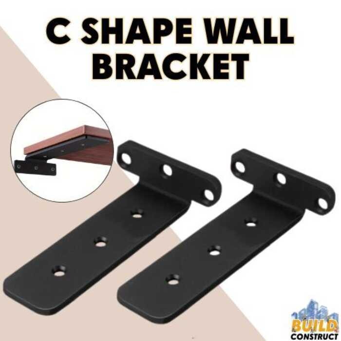 (2Pcs) Steel Heavy Duty Concealed Floating Wall Bracket Set Front And ...