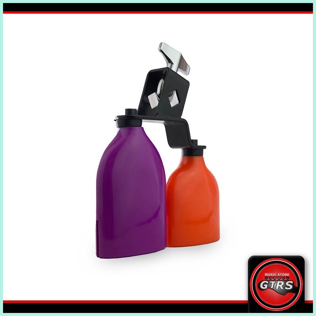 Plastic Dual Cow Bell Percussion (Violet and Orange) | Shopee Philippines