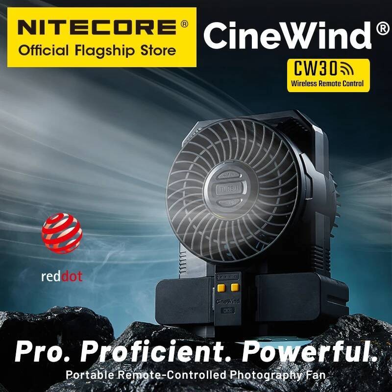 Outdoor Camping NITECORE CW30 Portable Photography Fan Wireless Remote ...