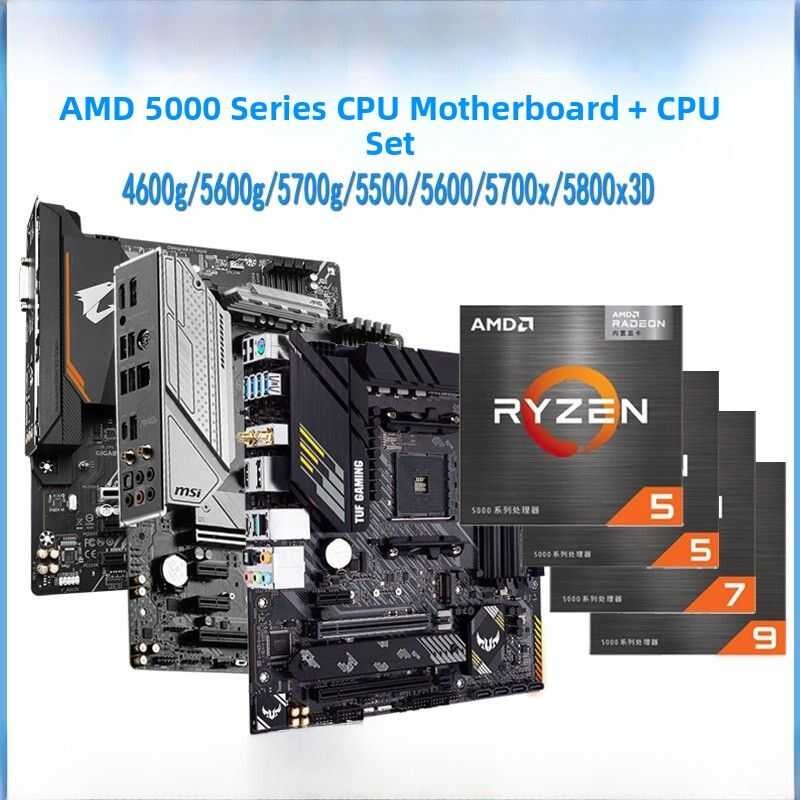 AMD Ryzen R5 5600X 5600 5600Gt 5700G 5700X Am4 CPU Bundle B550m ...