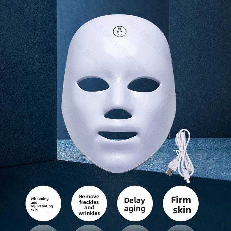 7 Photon Colors LED Rechargeable Beauty Mask Anti-Aging Rejuvenation ...