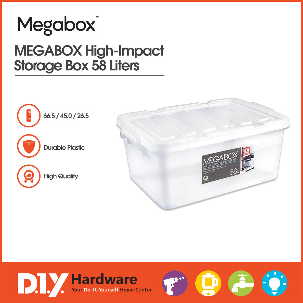 MegaBox High-Impact Storage Box 58 Liters (Mg-683) | Shopee Philippines