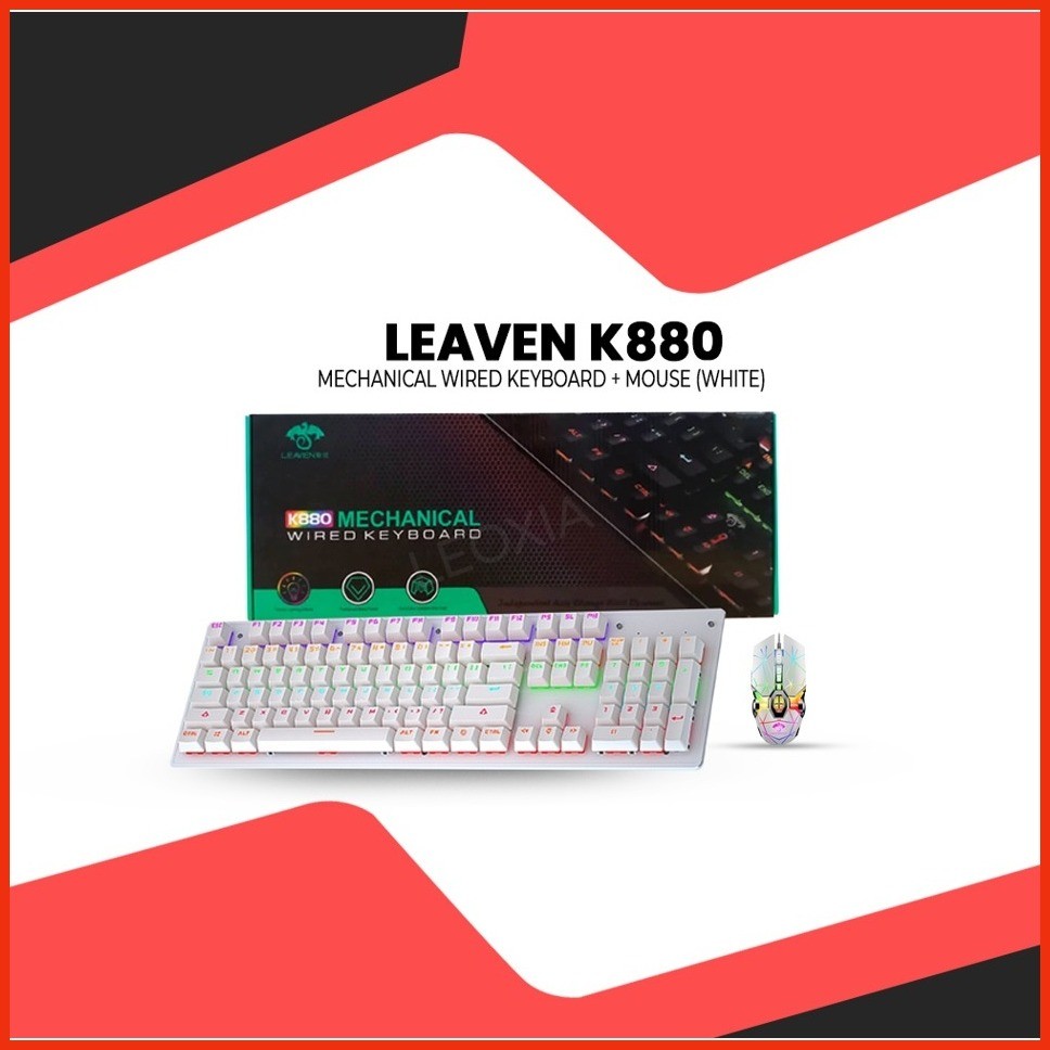 LEAVEN K880 MECHANICAL KEYBOARD AND MOUSE | Shopee Philippines