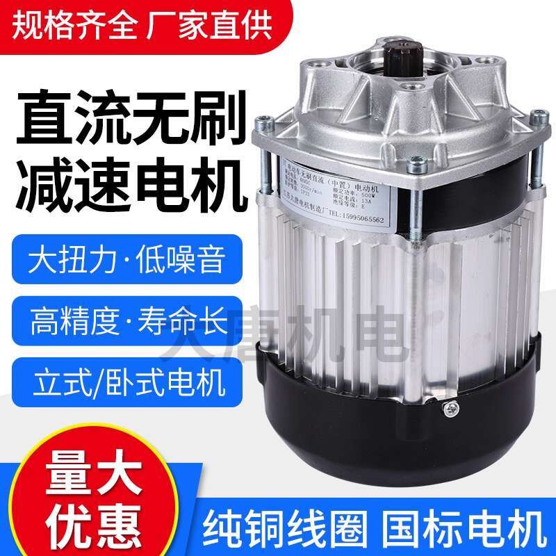 48V 500W 1000W Permanent Magnet DC Brushless Gear Motor Propeller Motor ...