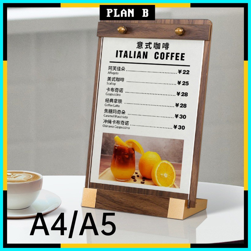 A4 Restaurant Desktop Display Billboard wooden Milk Tea Coffee Shop ...