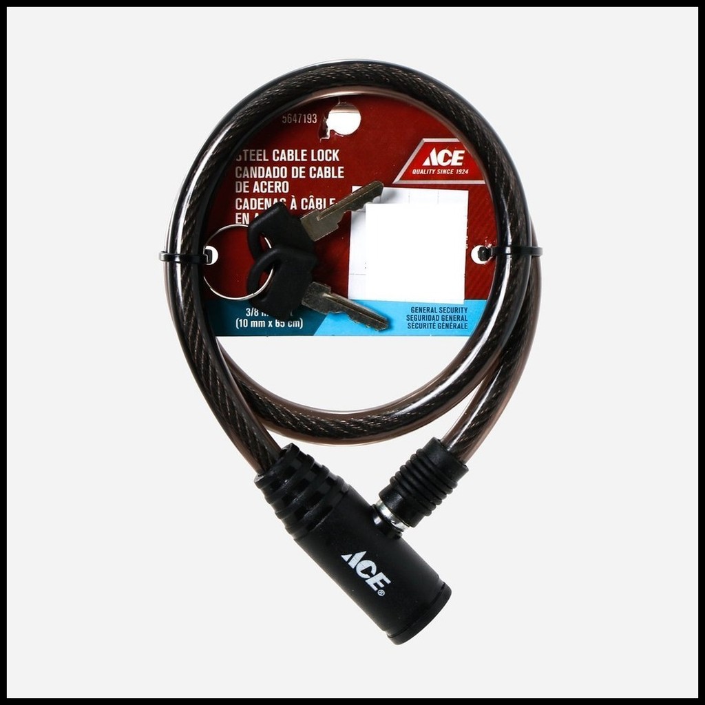 ACE CABLE LOCK 65CM (2FT) BLK | Shopee Philippines